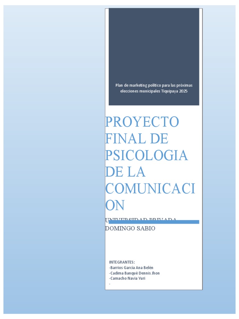 Psicología - Proyecto Final | PDF