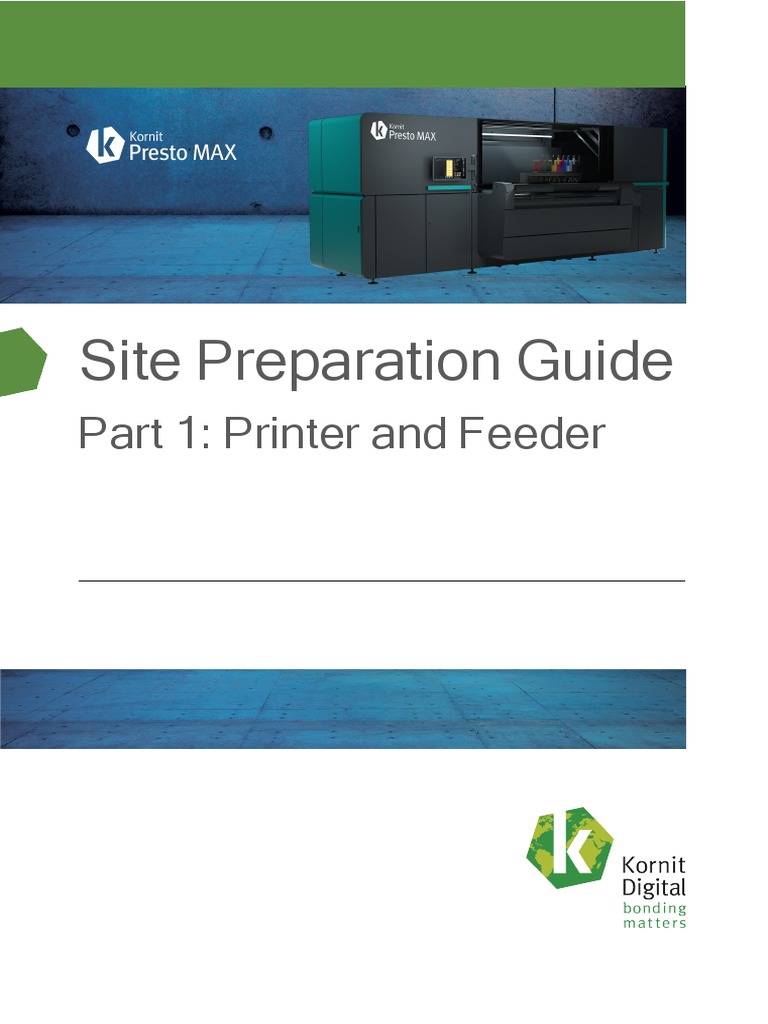 60-PREP-0858 Presto MAX Printer and Feeder Site Preparation Guide 1.2 | PDF