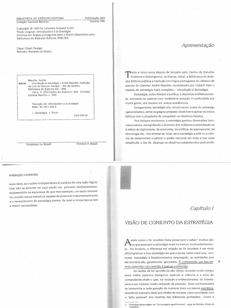 BEAUFRE, Andre - Introdução À Estratégia (1998) | PDF