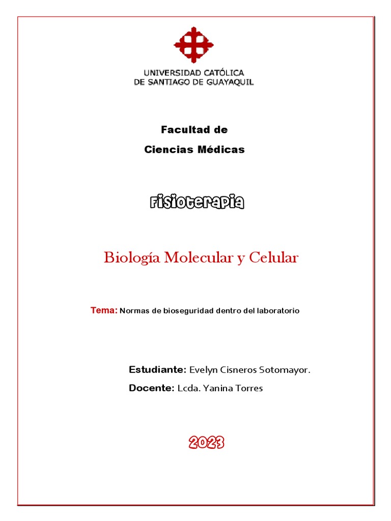 Normas de Bioseguridad Dentro Del Laboratorio | PDF | Laboratorios