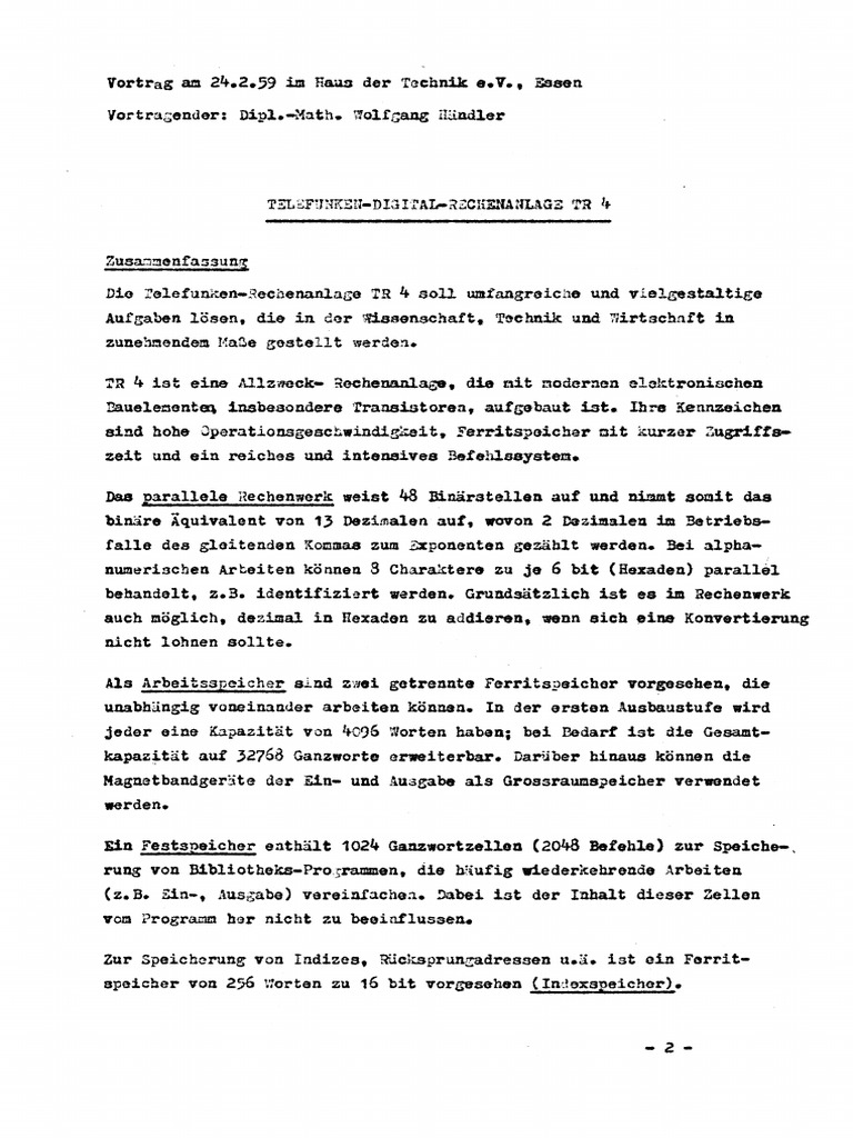TR-4 Technical Overview Feb59 | PDF TR-4 Technical Overview Feb59 | PDF