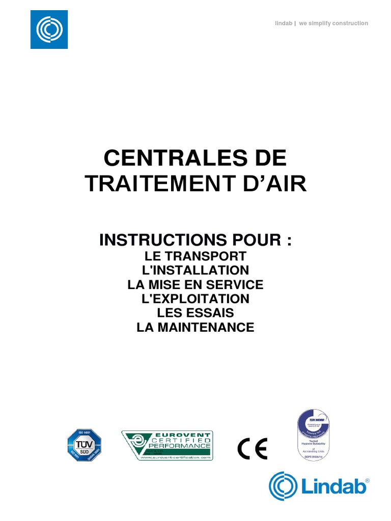 AHU Manual 2015 FR Lindab | PDF
