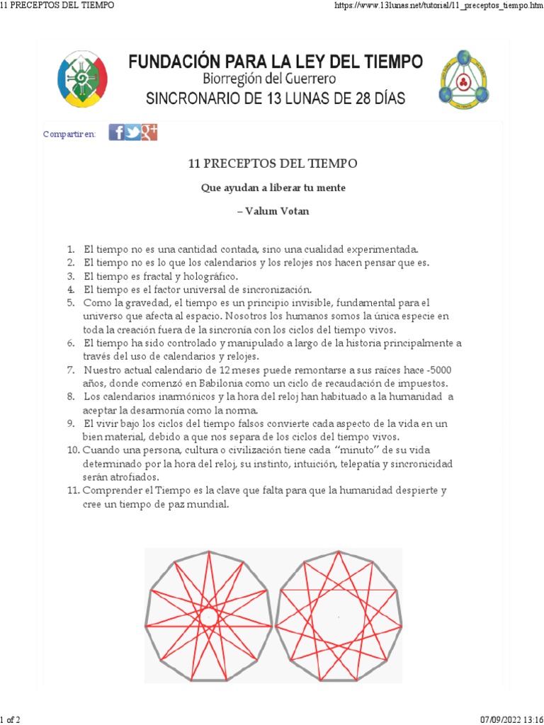11 Preceptos para Comprender el Tiempo | PDF