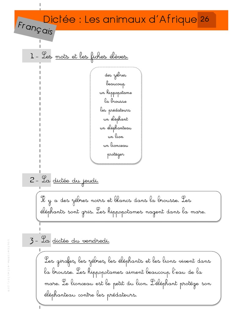 26_dictee_BDG_Avril_2016 | PDF