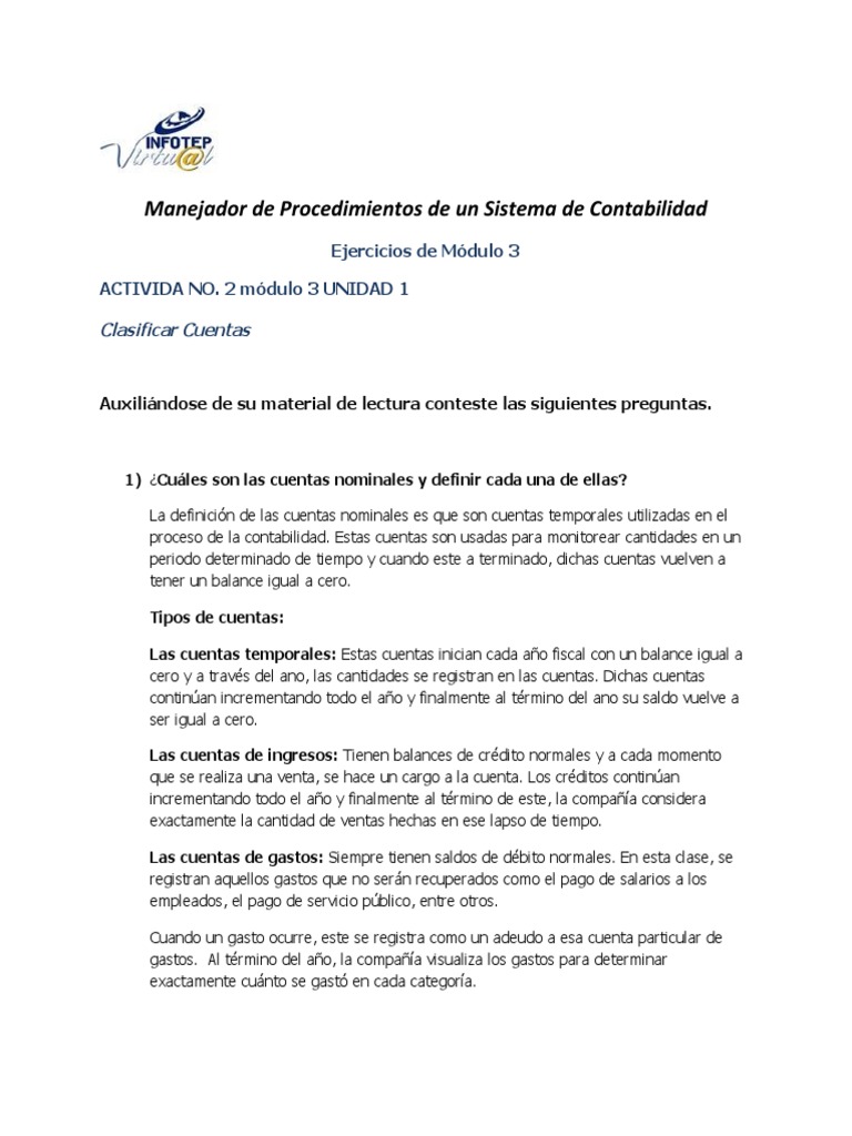 Actividad No. 2 Unidad 1 Modulo 3 | PDF