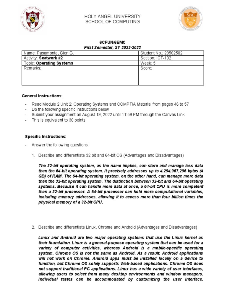 Asynchronous Activity 3 - Module 1 Unit 3 - Operating Systems | PDF Asynchronous Activity 3 - Module 1 Unit 3 - Operating Systems | PDF
