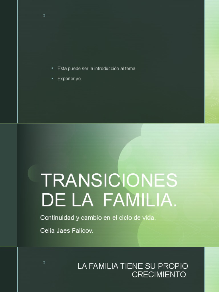 Transiciones de La Familia | PDF