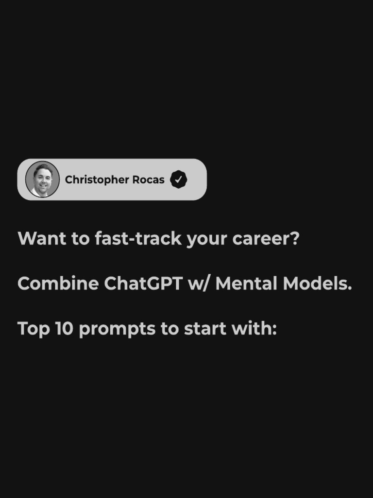 Fast Track Your Career With AI + Mental Models | PDF Fast Track Your Career With AI + Mental Models | PDF