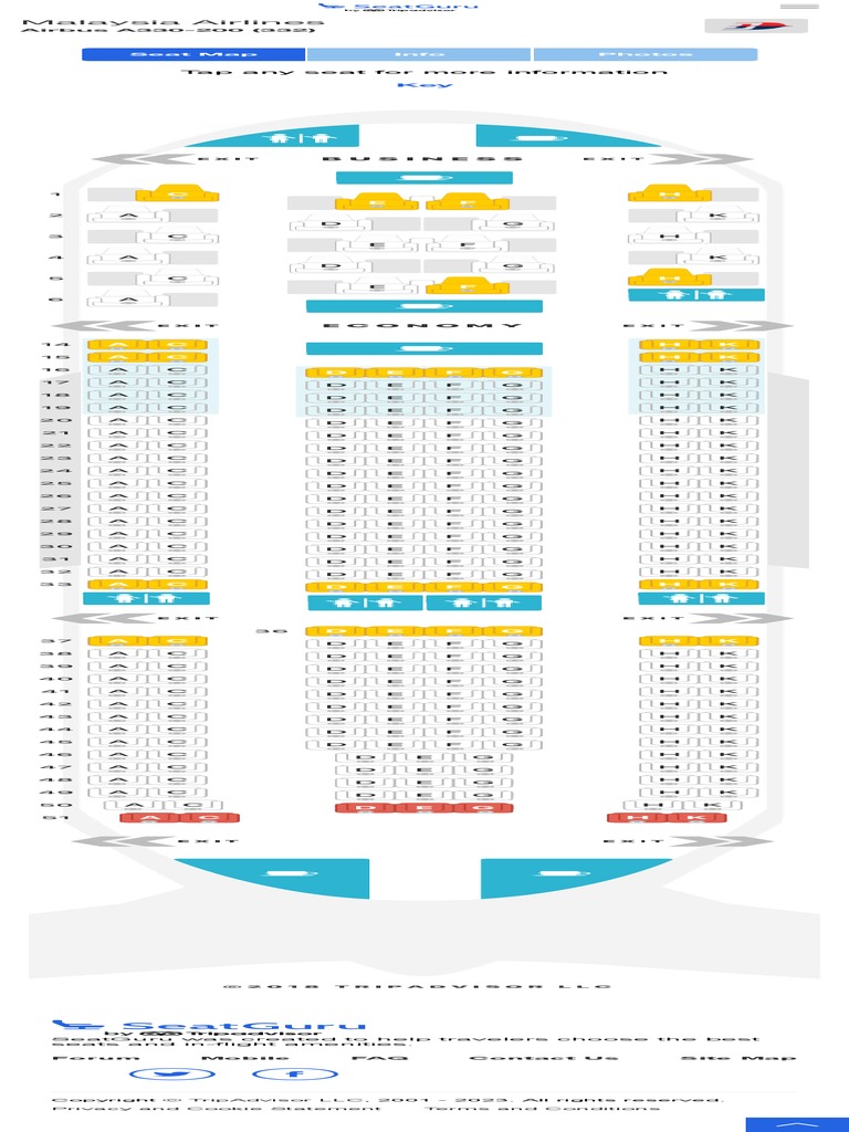 SeatGuru Seat Map Malaysia Airlines - SeatGuru | PDF