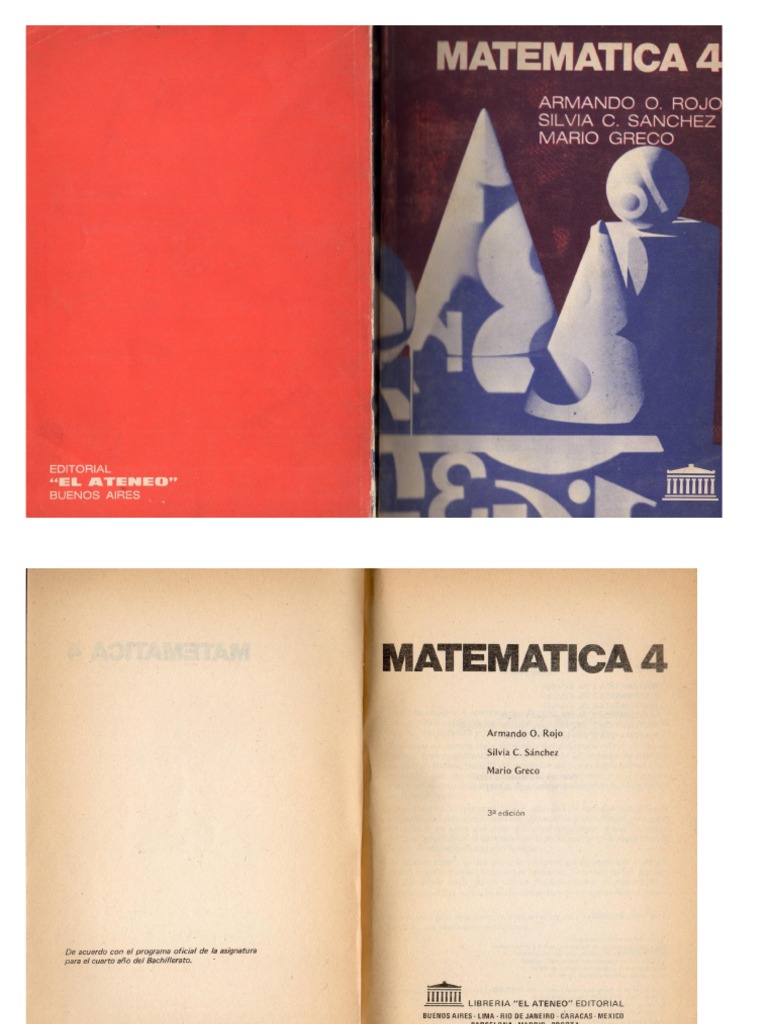L6-Matemática 4 Rojo Sanchez y Greco | PDF