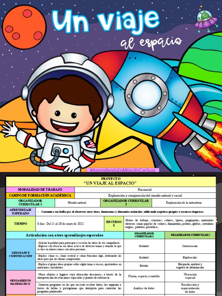 Explorando el Espacio: Proyecto Infantil | PDF | Aprendizaje | Luna
