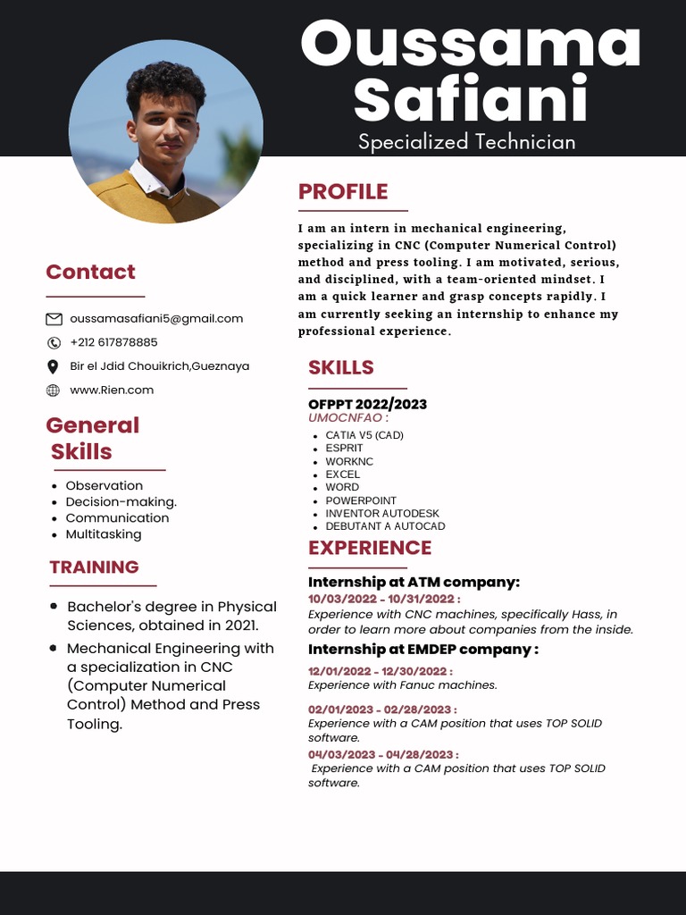 Oussama - Safiani CV English | PDF