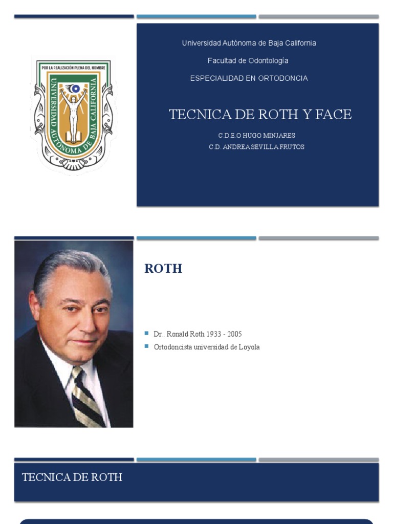 Roth y Face | PDF | Ortodoncia | Odontología