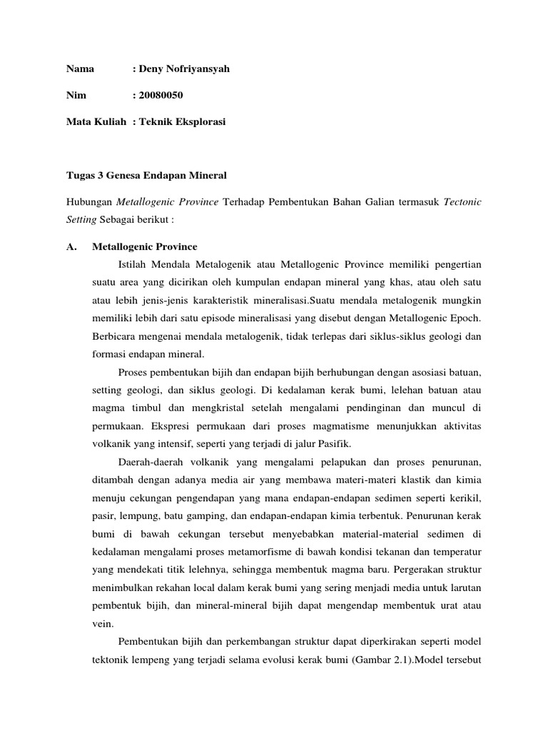 Genesa Endapan Mineral | PDF