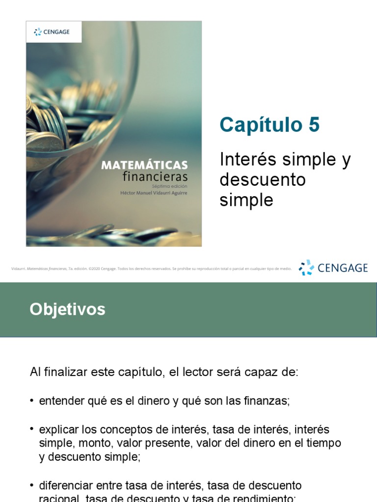 Capítulo 5. Interés Simple y Descuento Simple | PDF