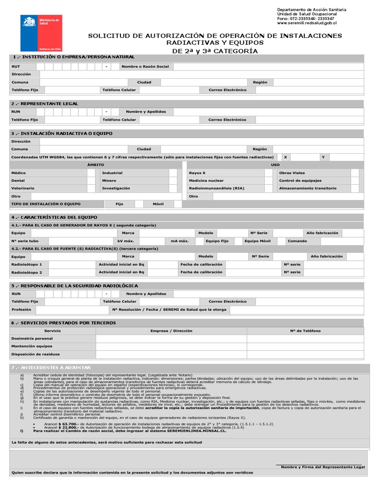 Autorización de Instalaciones Radiactivas | PDF