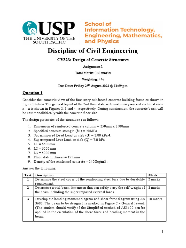 CV Assignment | PDF | Beam (Structure) | Reinforced Concrete