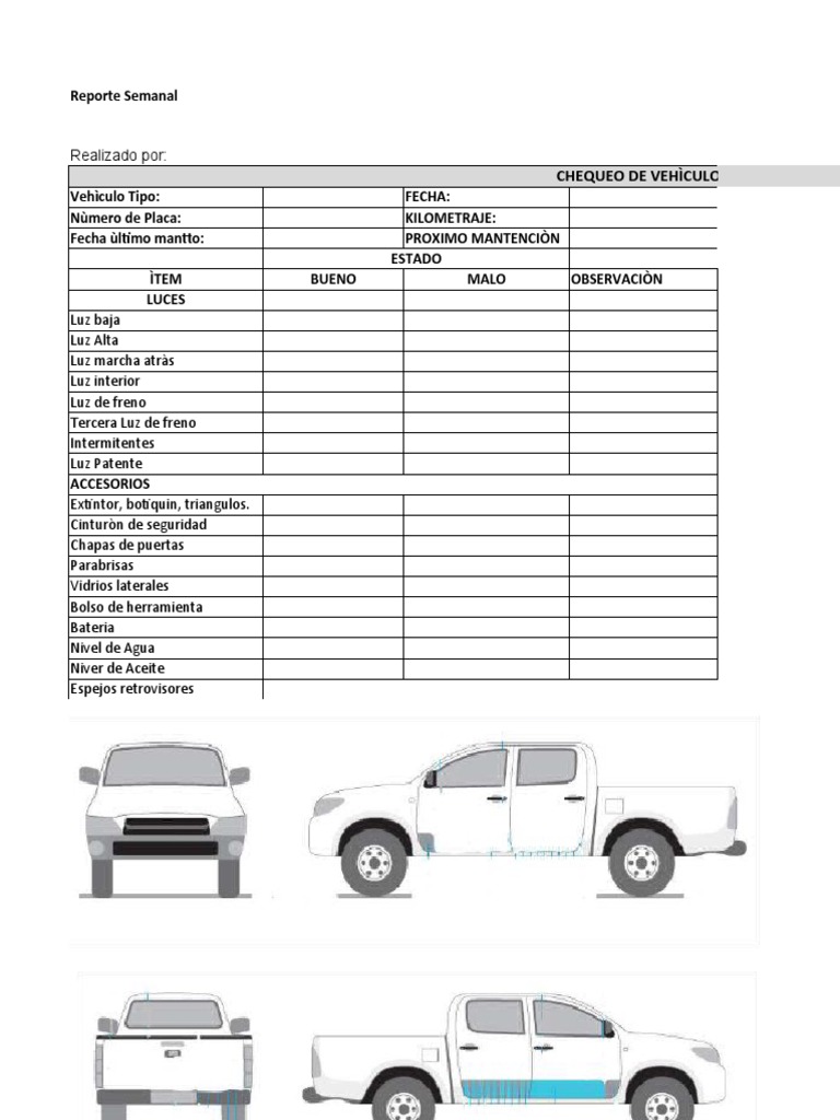 Formato Check List de Vehículos Gratis | PDF