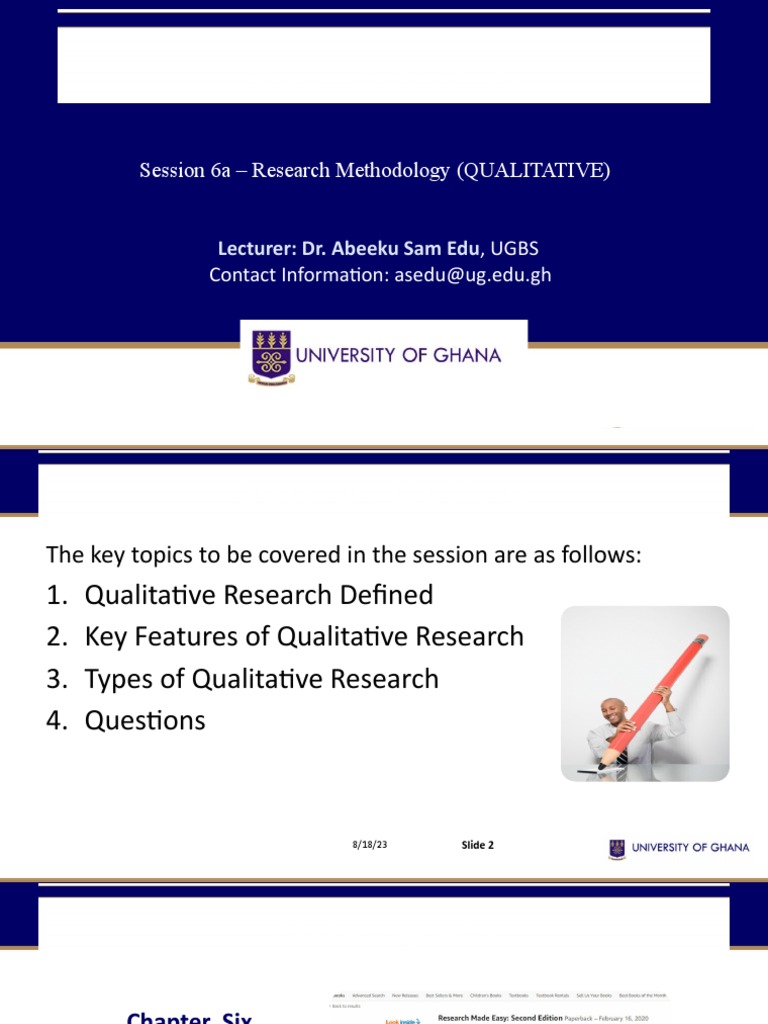 ResMethods - Session 6a - Qualitative Research | PDF | Career & Growth ...