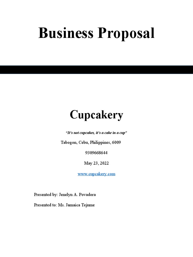 CUPCAKERY Business Proposal | PDF