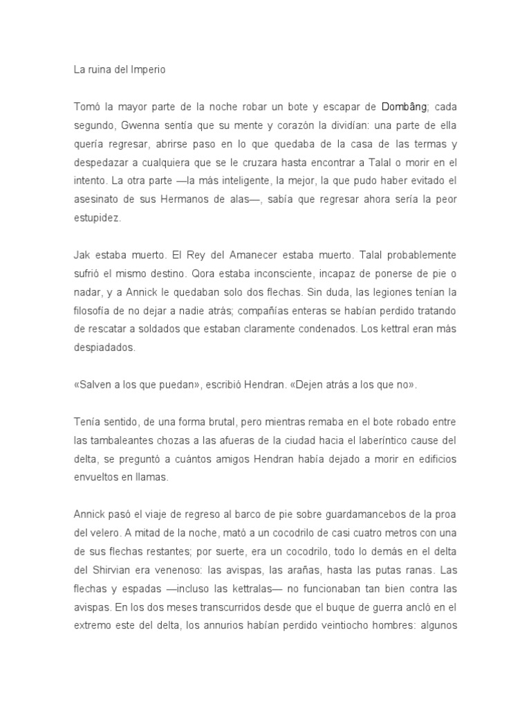 Translation, Empire's Ruin | PDF