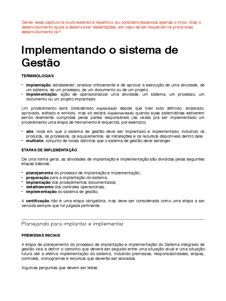 Implementação Sgi Pdf