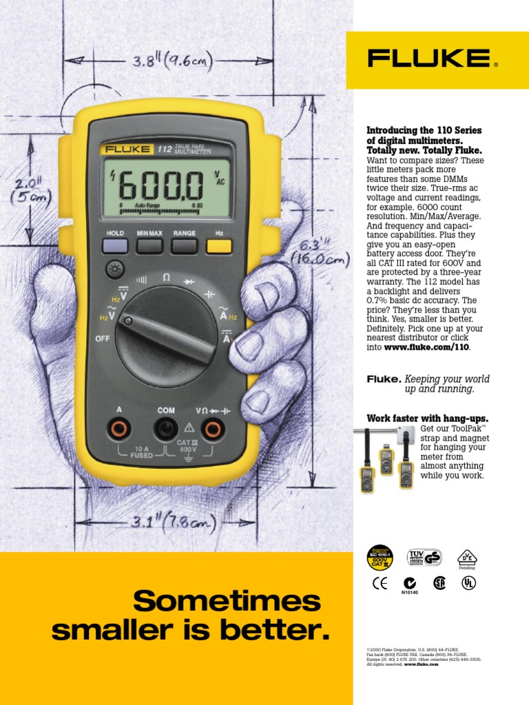 Fluke 111 Datasheet ID6527 | PDF | Equipment | Electric Power
