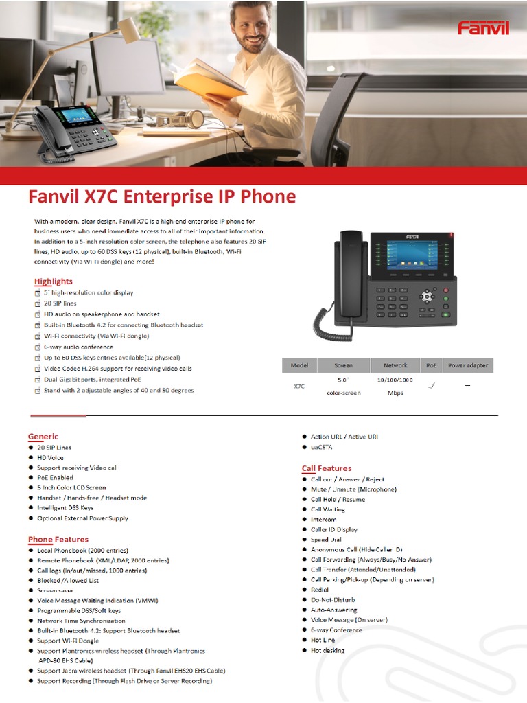 Fanvil_X7C-V2_Datasheet | PDF