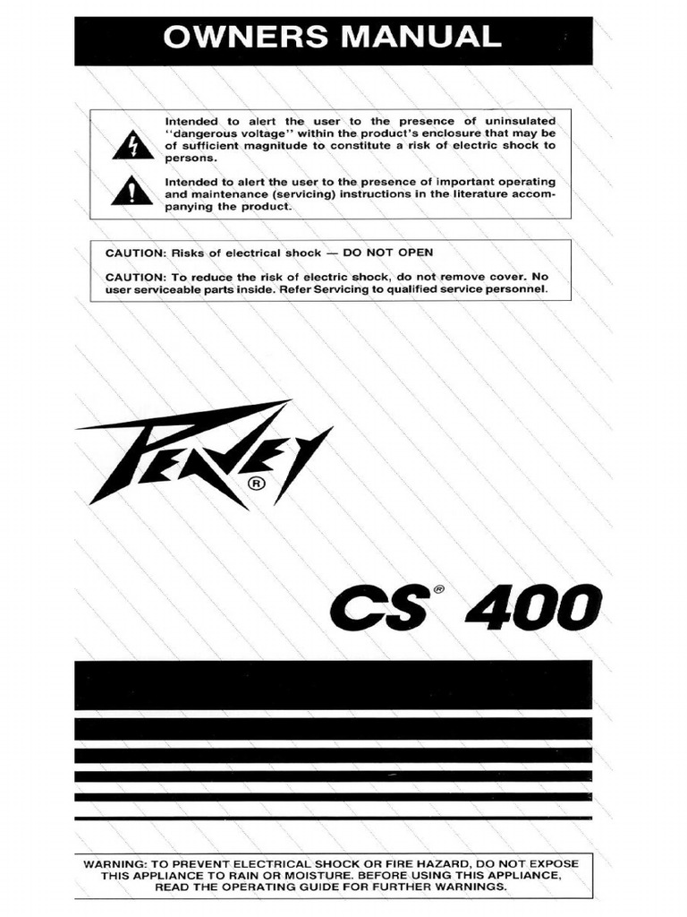 Hfe Peavey Cs-400 | PDF