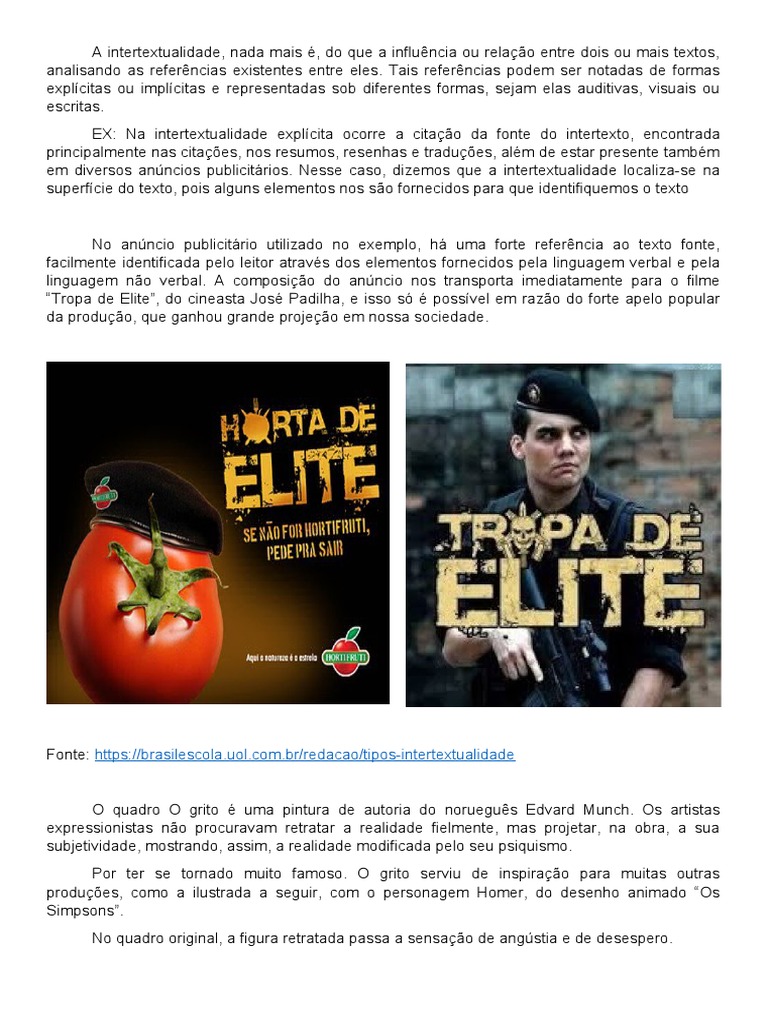 A Intertextualidade | PDF