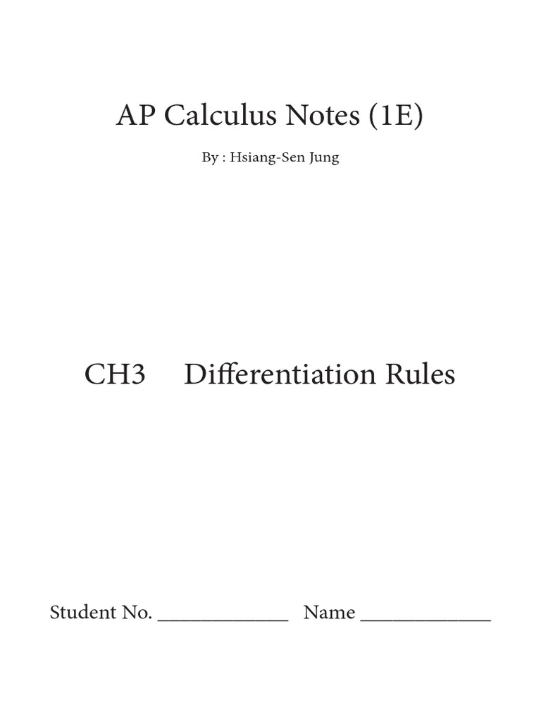 CH3 Differentiation Rules | PDF | Technology & Engineering