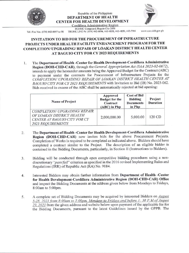 Invitation To Bid | PDF