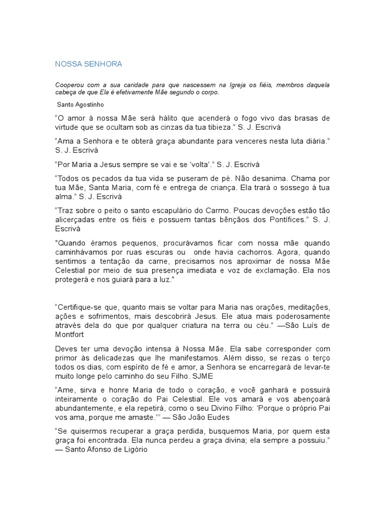 Nossa Senhora Pdf