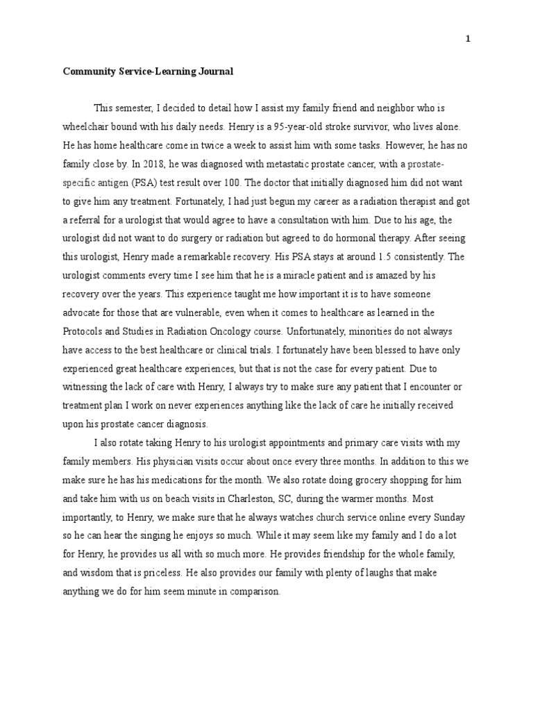 community service journal | PDF