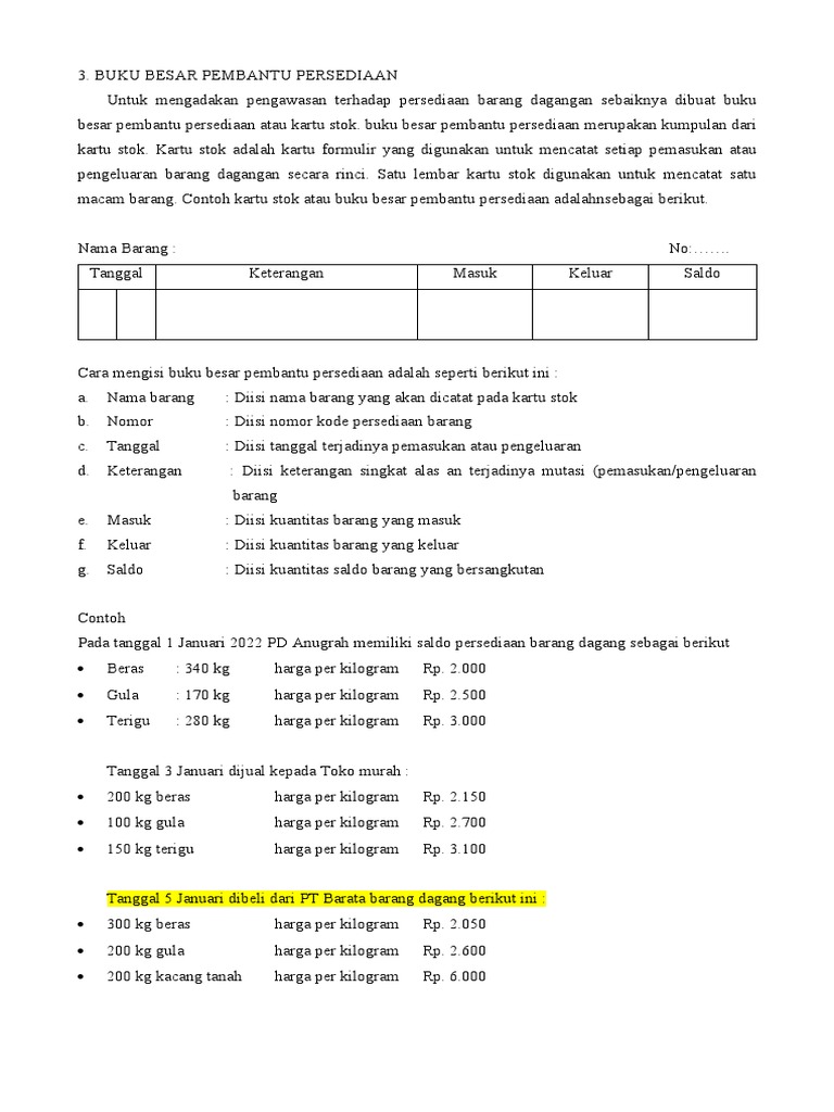 BBP Persediaan | PDF