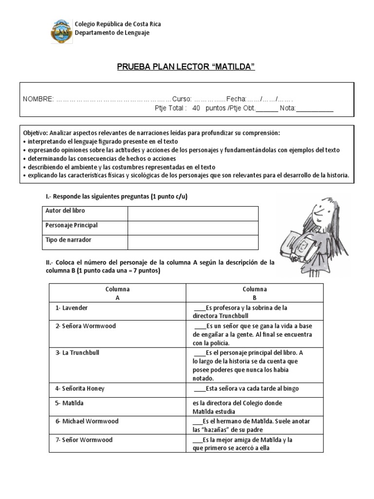 5to Prueba Matilda | PDF