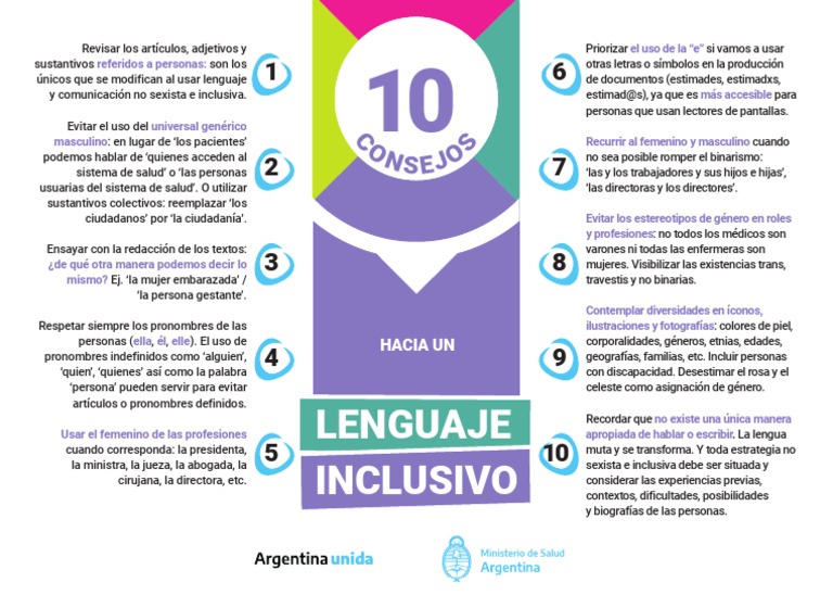 Decalogo Lenguaje Inclusivo No Sexista | PDF | Igualdad de género ...