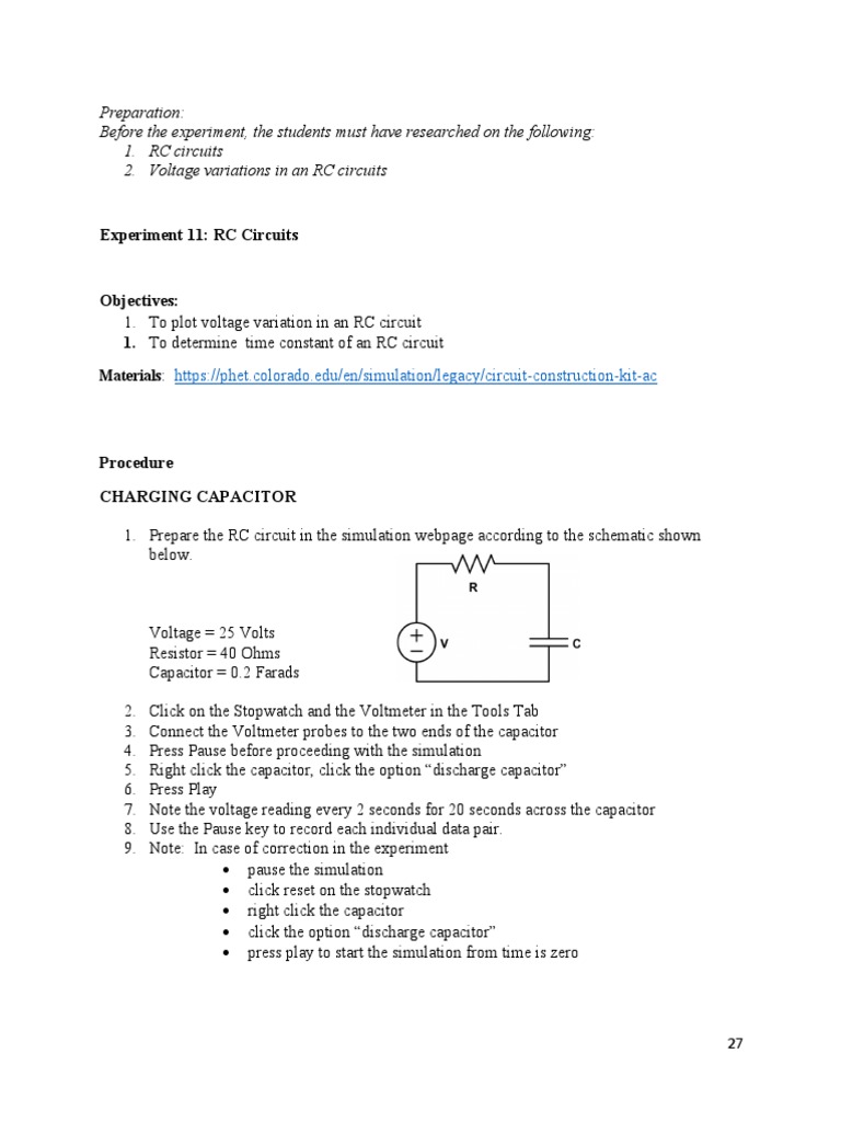 RC Circuit | PDF