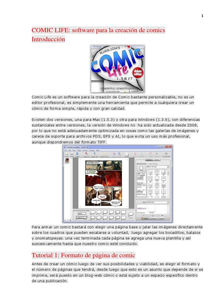 Guía de uso de Comic Life | PDF | Point and Click | Cómics
