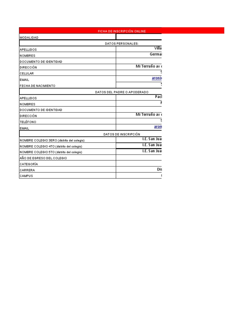 Formato Postulaciones Upc 2023 | PDF