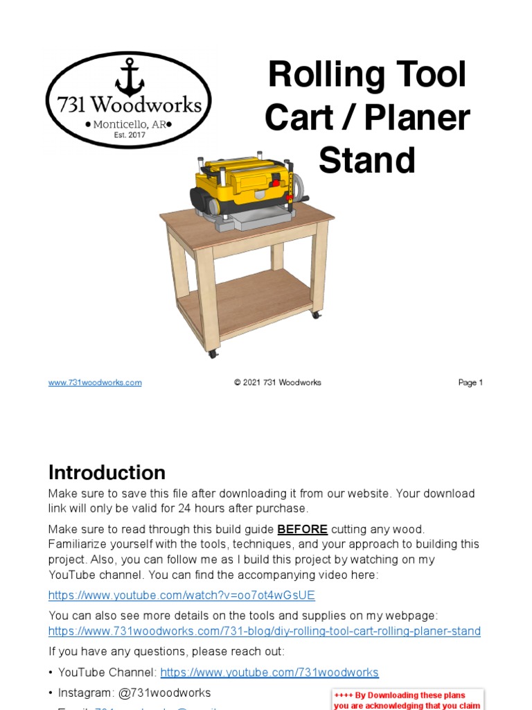 Rolling Tool Cart Build Guide | PDF | Home & Garden