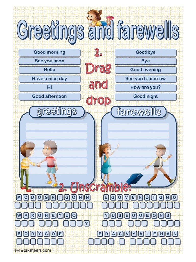 Greetings and Farewells Practice | PDF