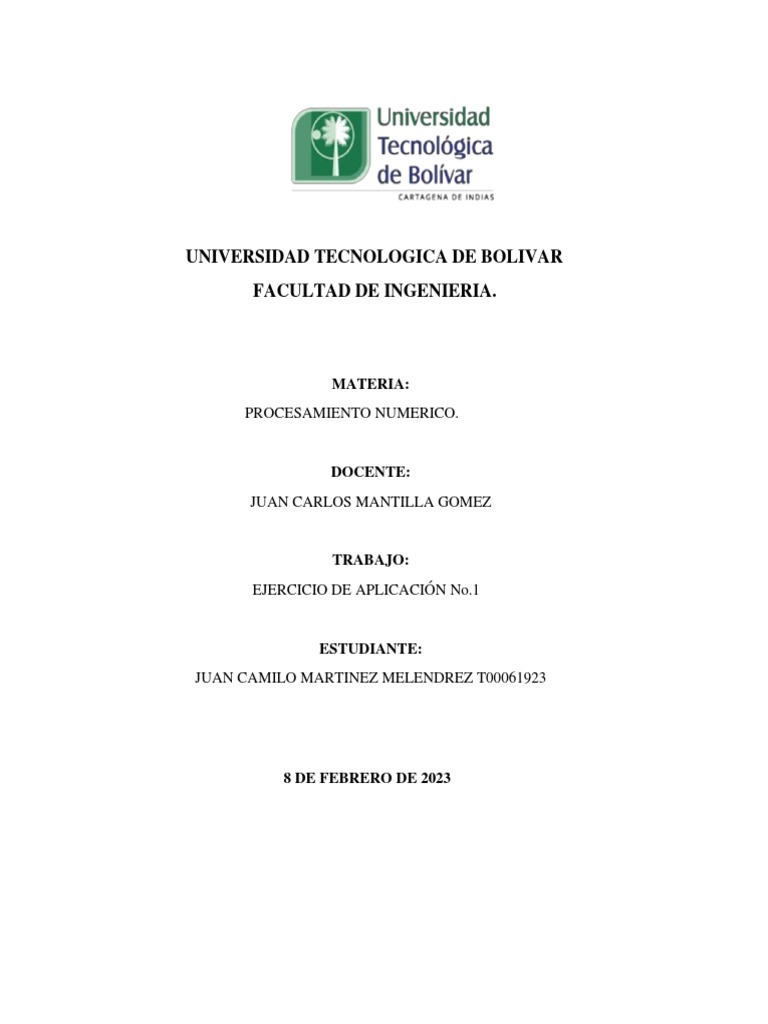 ejercicio de aplicacion no.1 | PDF