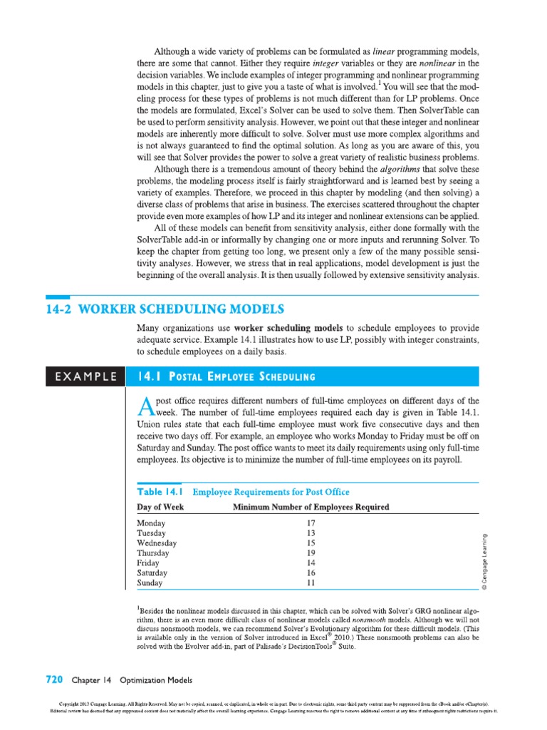 Worker Schedule Model | PDF