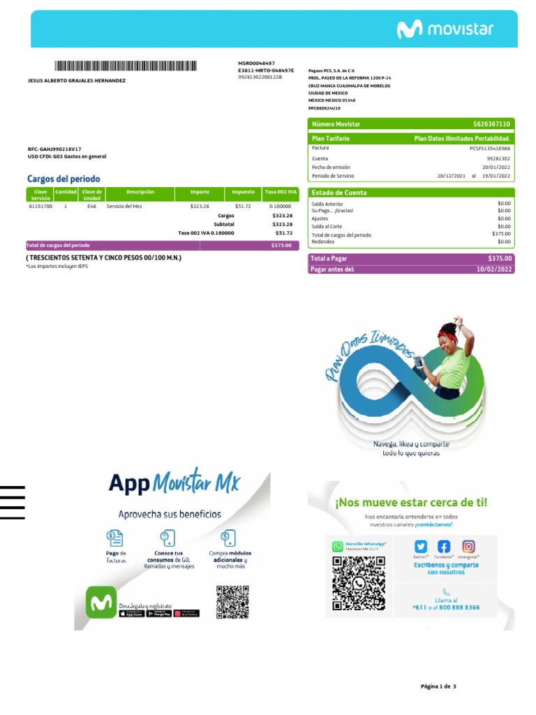 Factura Movistar | PDF