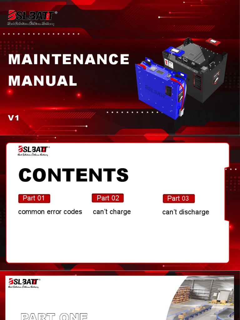 BSL Battery Maintenance Manual | PDF | Battery Charger | Voltage