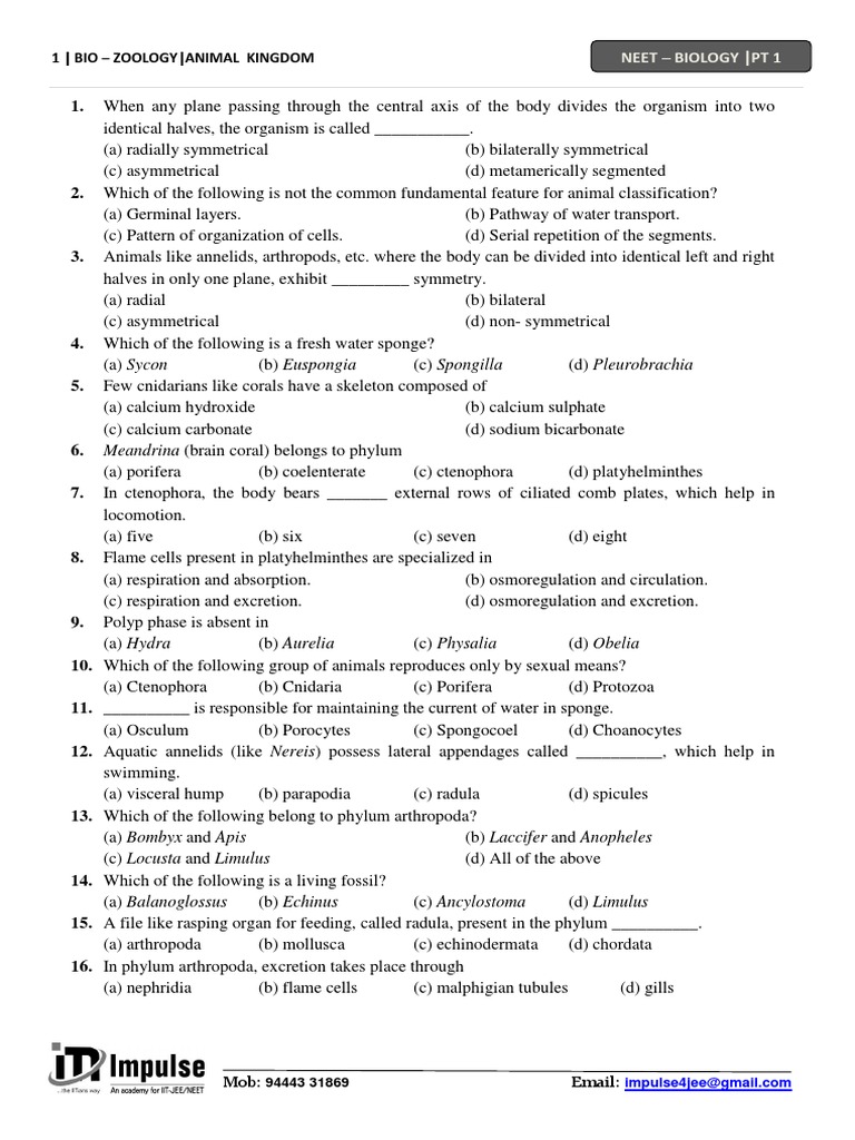 Animal Kingdom - PQB 1 | PDF | Social Science | Young Adult