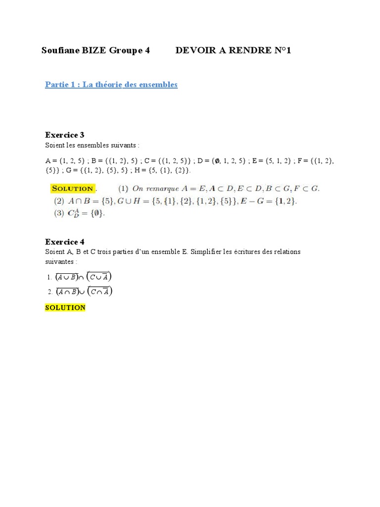 Devoir À Rendre N°1 Proba - Corrigé | PDF | Concepts mathématiques | Mathématiques