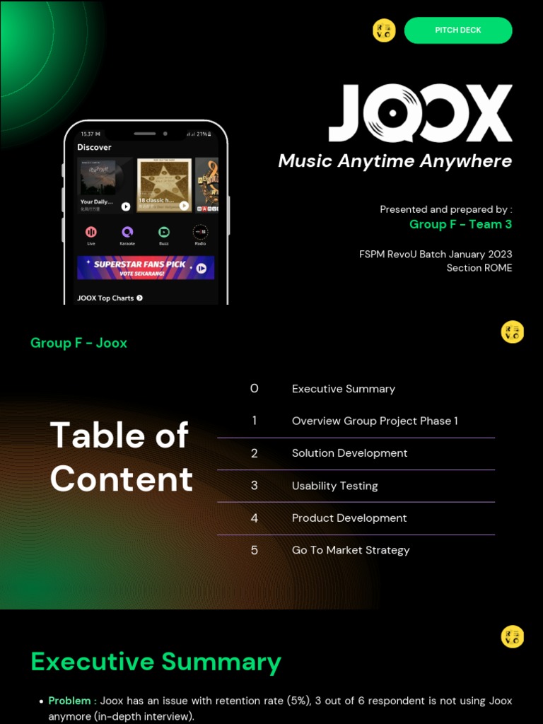 Joox App UI Revamp Strategy | PDF