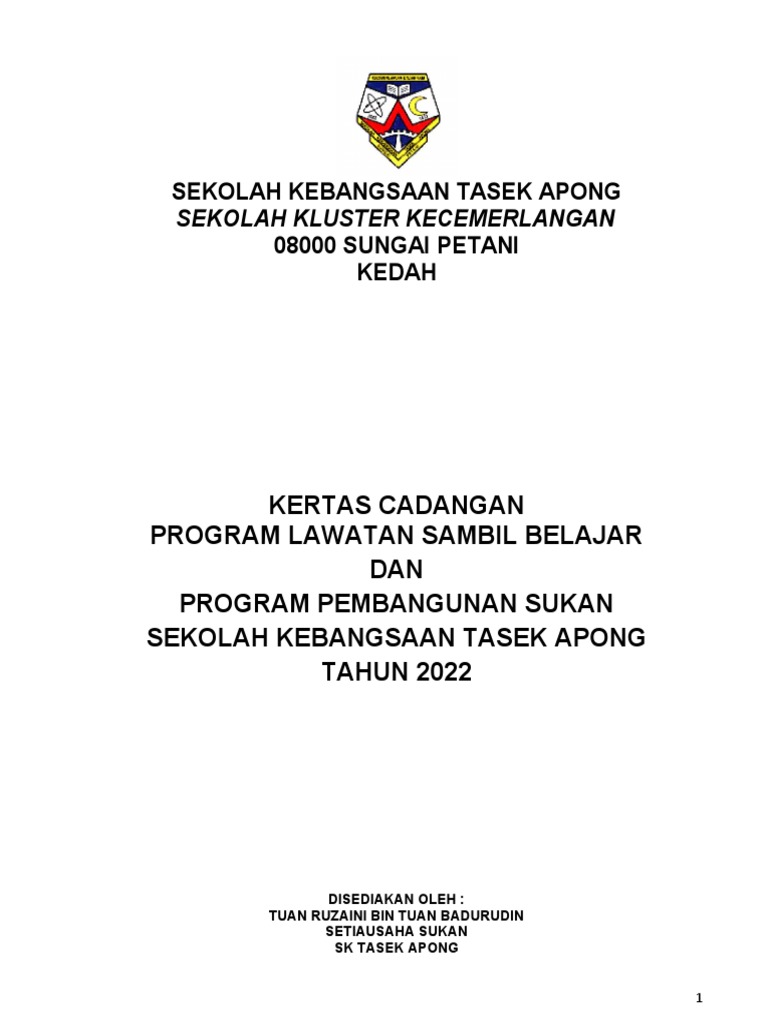 Kertas Kerja Program LSB Dan Prog Pembangunan Sukan 2022 | PDF